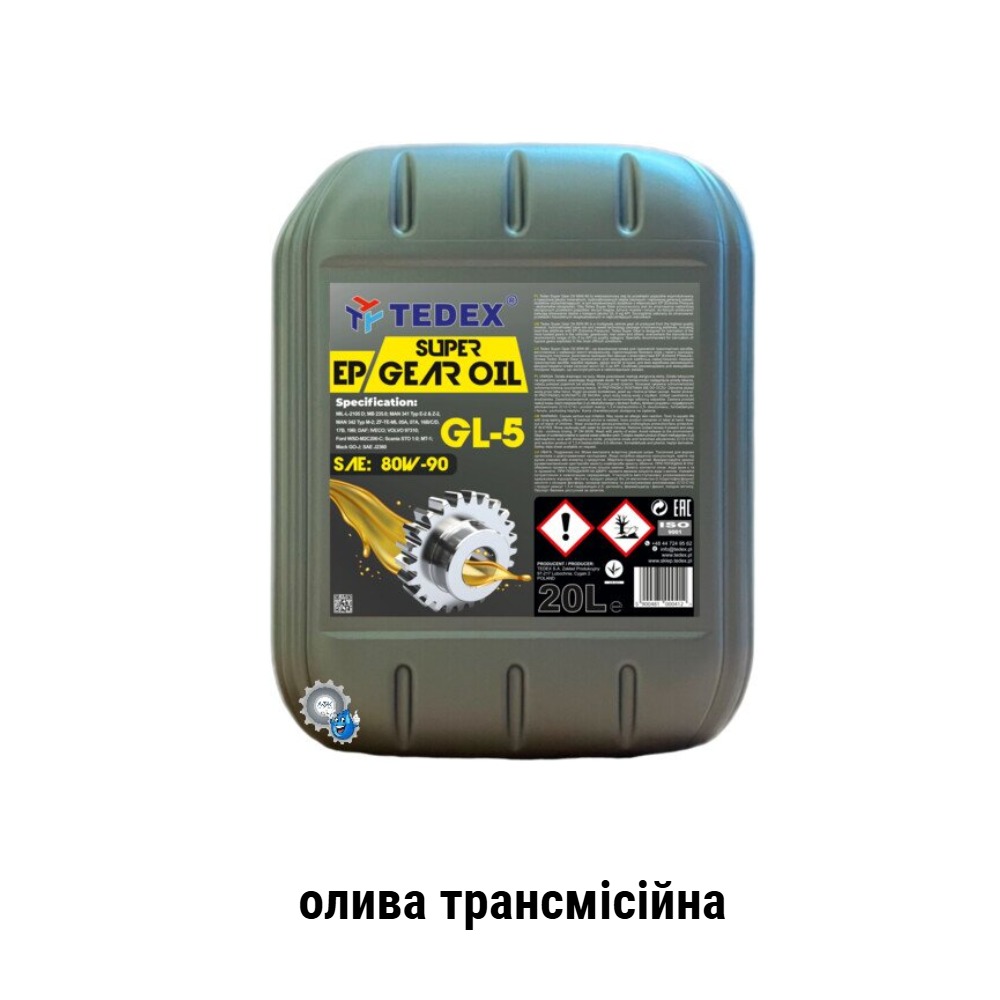 Трансмиссионное масло TEDEX SUPER GEAR OIL GL5 80W-90